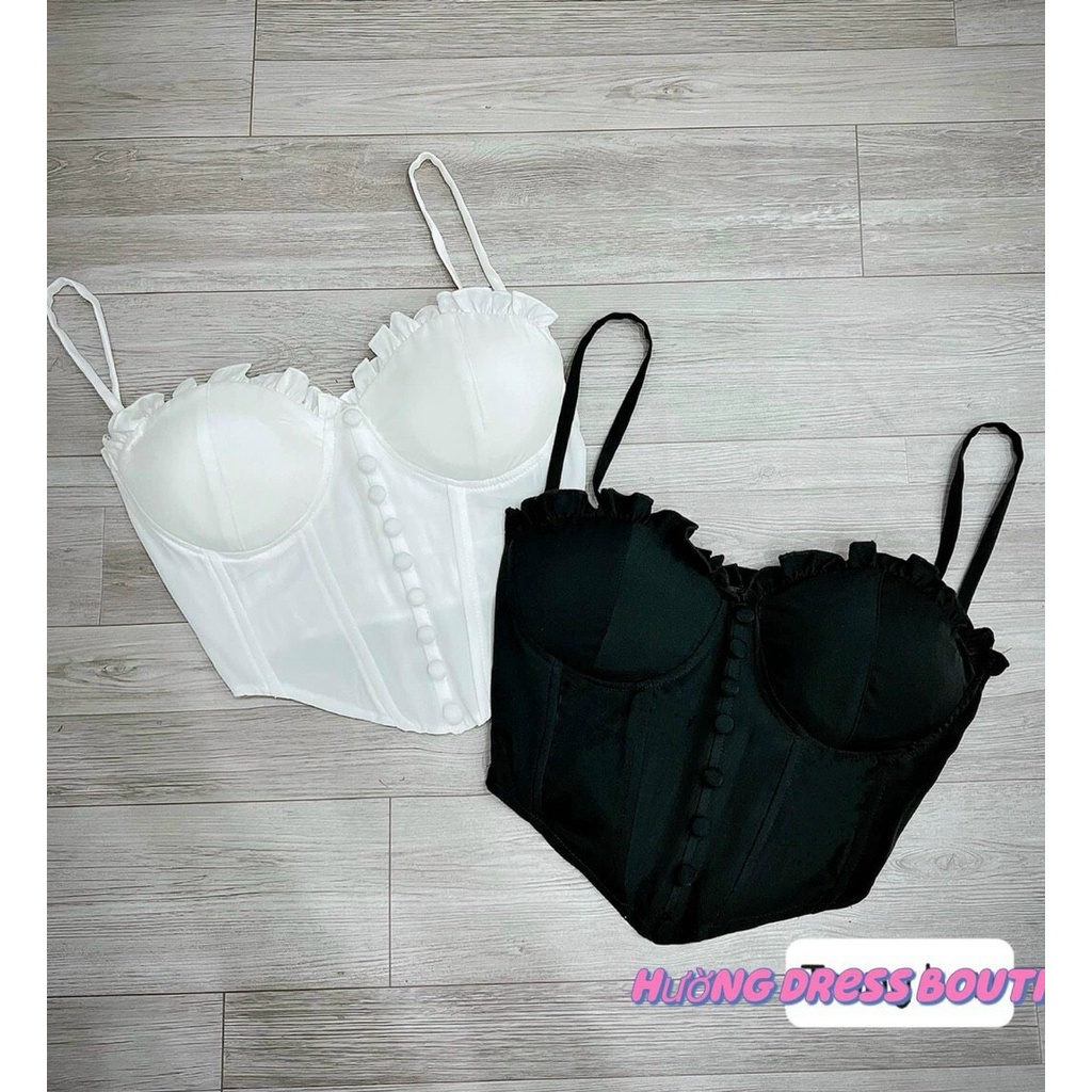[REAL Photo]new two-piece shirt with solid color cup design, corset ...