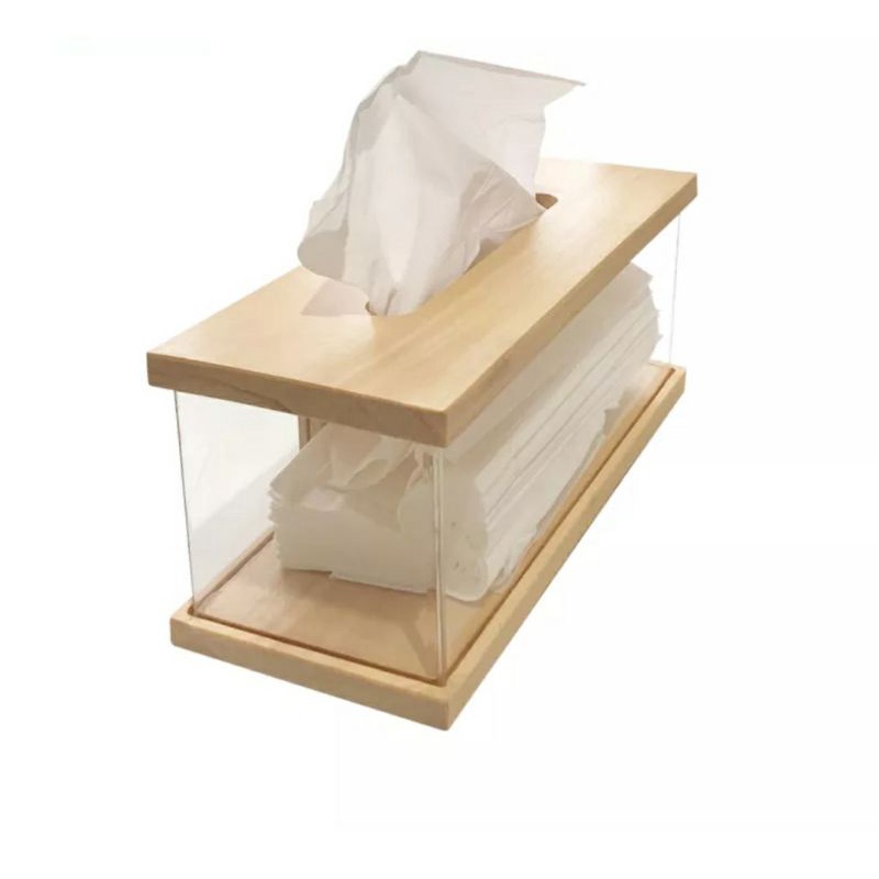 Transparent Wooden Aesthetic Tissue Box Aesthetic Tissue Box | Shopee ...