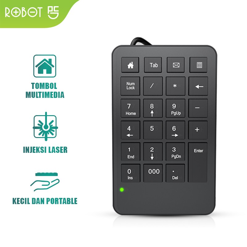 Robot Keypad Numeric RK01 Wired Keyboard Pad Number | Shopee Philippines