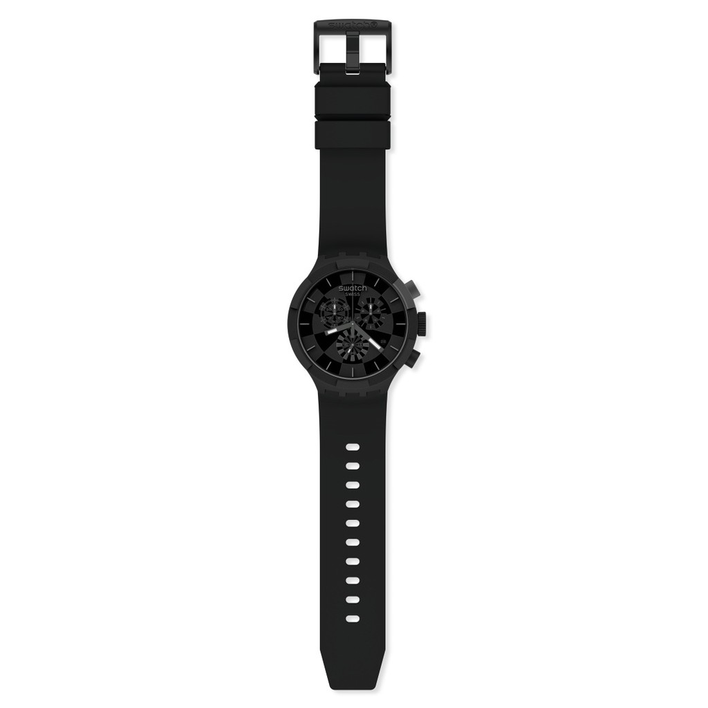 Swatch Big Bold Checkpoint Black SB02B400 Black Silicone Strap Watch ...