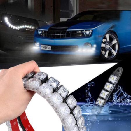 1pcs Car Flexible LED Strip Auto Daytime Running Light DRL Driving ...