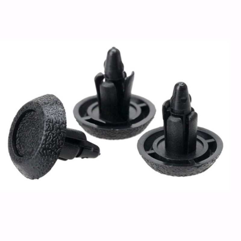 50pcs Car 7mm Hole Plastic Rivets Fastener Push Clip Black Auto Vehicle ...
