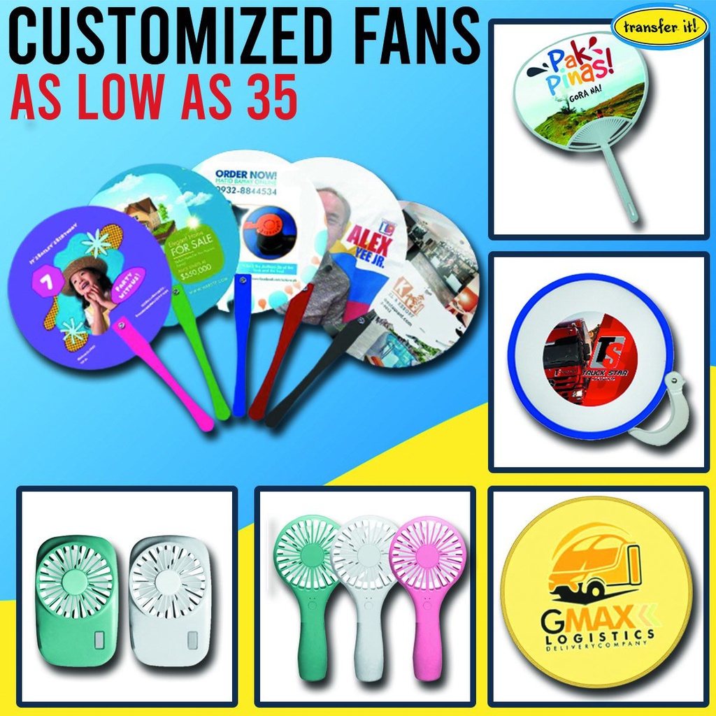 Transfer It Customized Fan Foldable , Skeletal , Round , Company ...