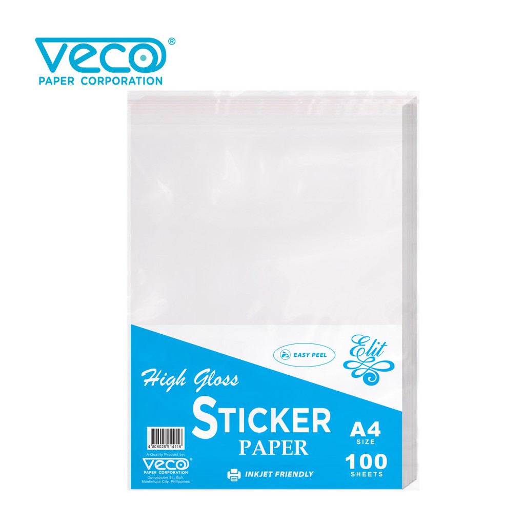Veco Sticker Paper 100sheets/set EasyPeel | Shopee Philippines