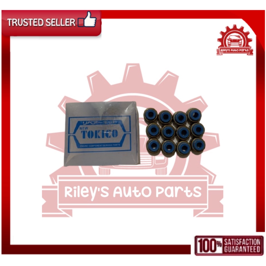 NEW TOKICO VALVE SEAL SET(12pcs) FOR TOYOTA COROLLA 1.3 2E 12V ENGINE ...