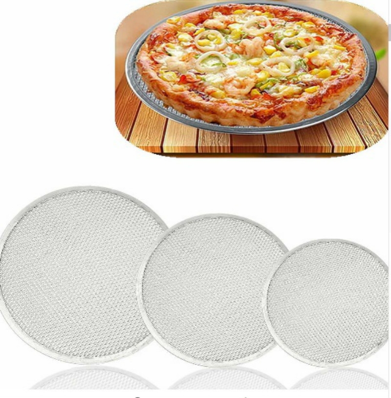 10/12/14/16/18 Inches Aluminum Flat Mesh Pizza Screen Round Baking Tray ...