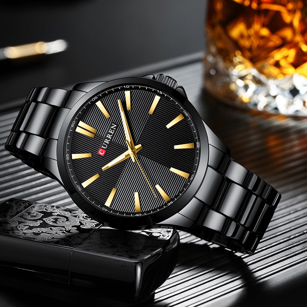 CURREN Men Watches Fashion Luxury Stainless Steel Band Causal Business ...