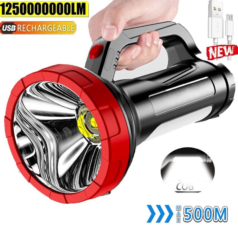 High Power Rechargeable LED Searchlight Waterproof light outdoor hiking ...
