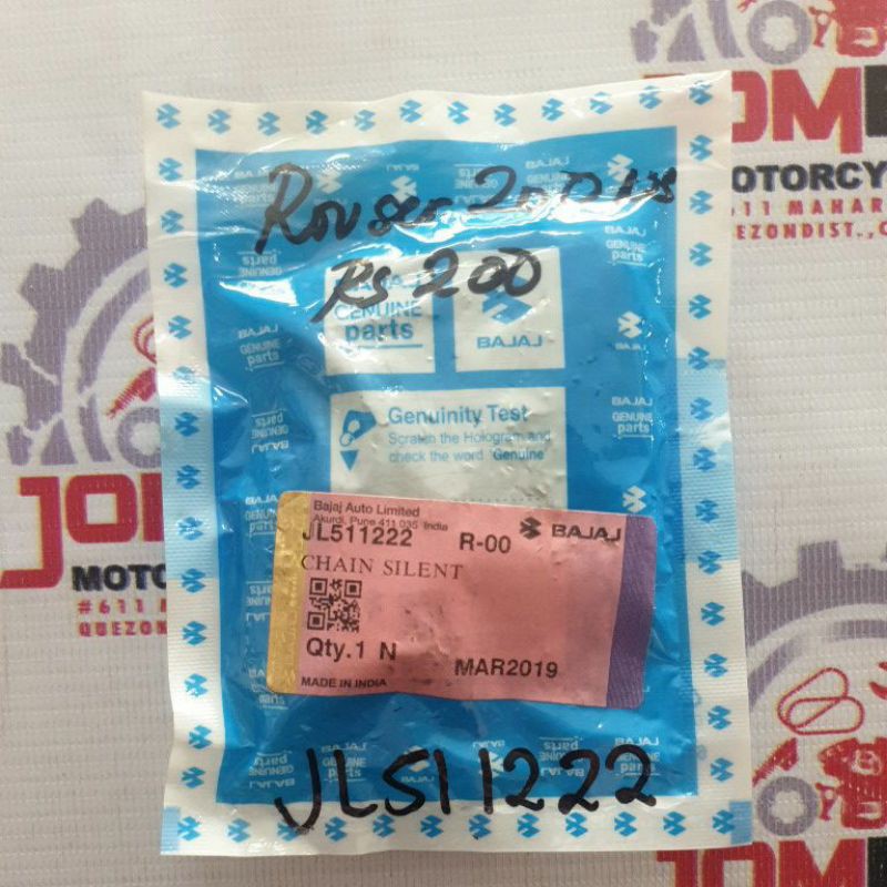 JL511222 ROUSER 200NS / RS200 Timing Chain GENUINE (S1-C) | Shopee ...