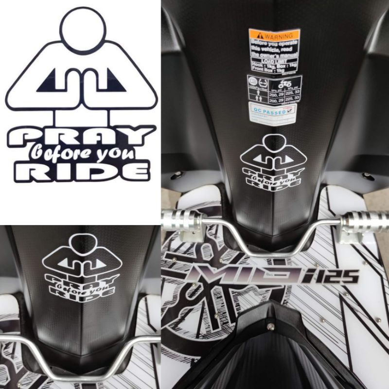 Pray Before You Ride vinyl cut sticker for car and motorcycle decals ...