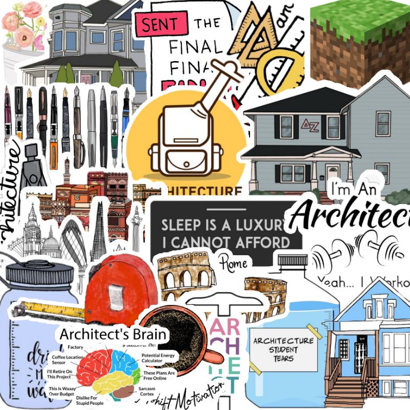 30-50 architecture sticker paper for laptop and labels | Shopee Philippines