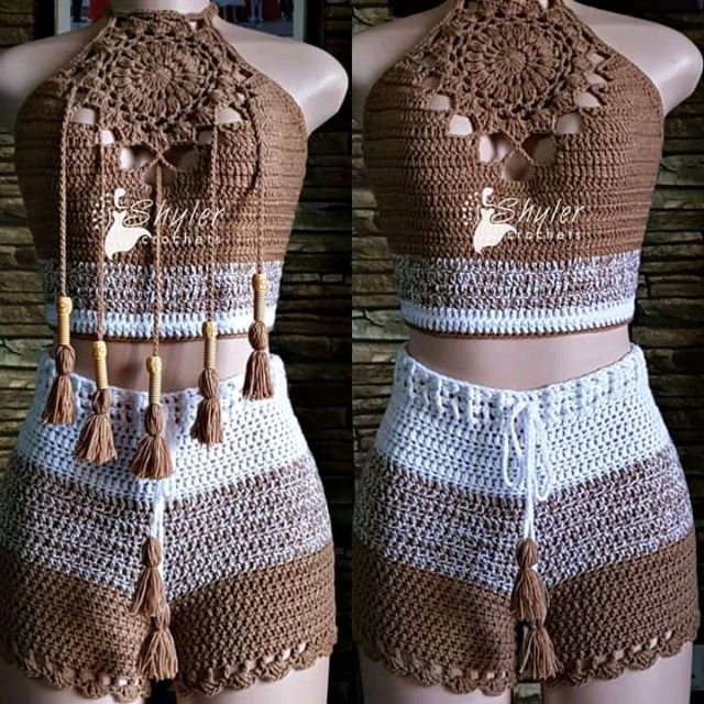 terno top and short crochet | Shopee Philippines