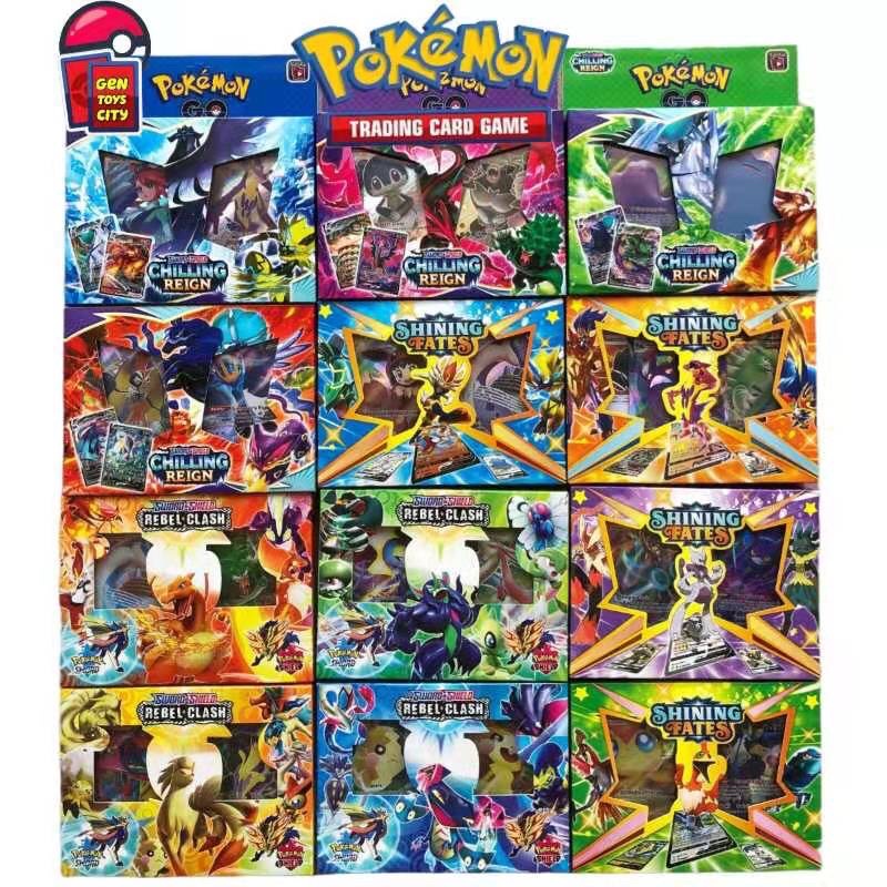 54pc/box Pokemon Cards Card Game Kad Pikachu Pokémon Pokémon Cards ...