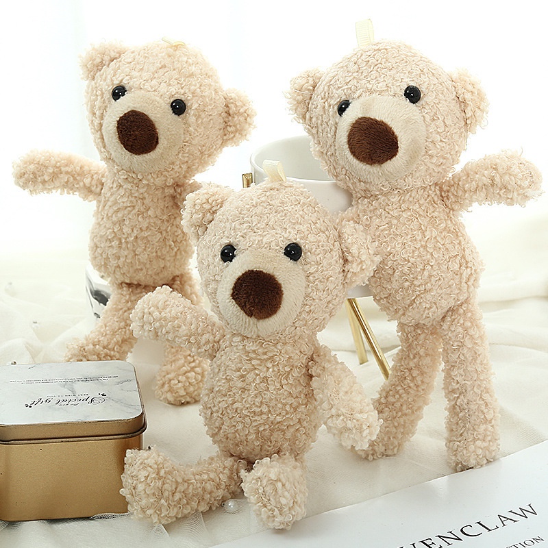 20cm Teddy Bear Plush Toy Small Pendant Long-Legged Bears Key Chain ...