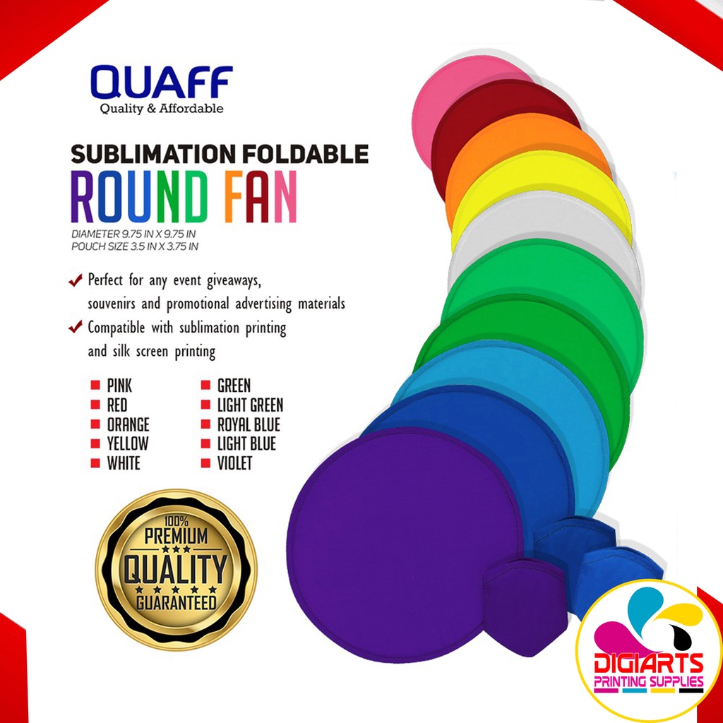 sublimation round fan assorted color 50pcs | Shopee Philippines