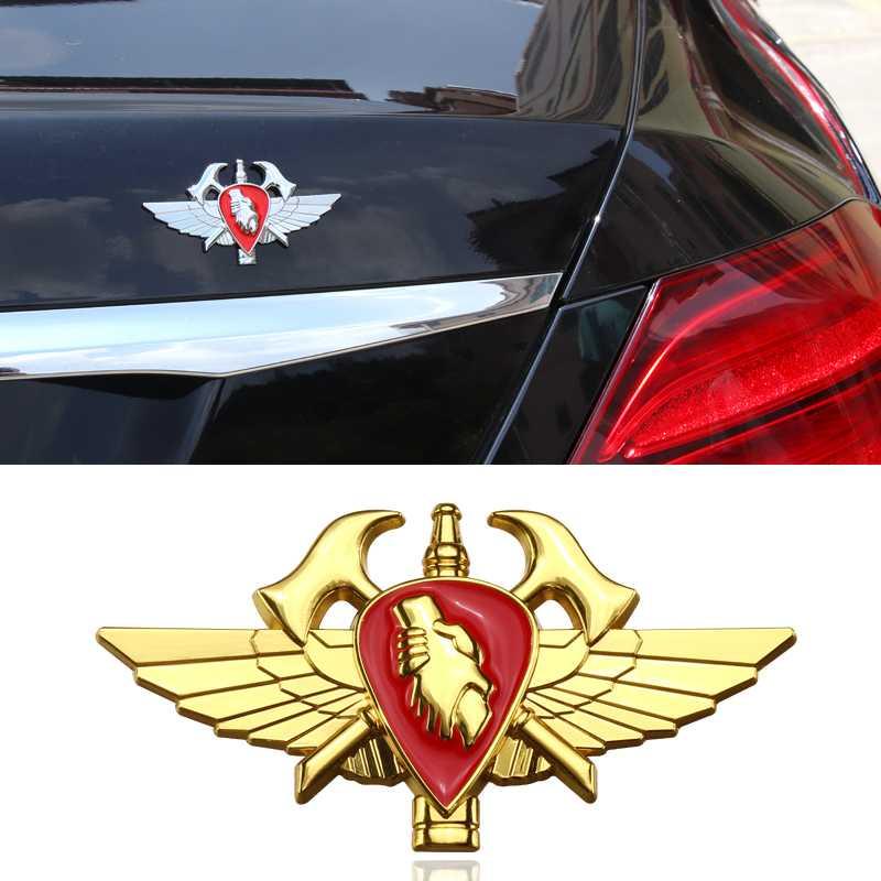 Angel wings hero badge Rescue memorial logo 3D metal front grille ...