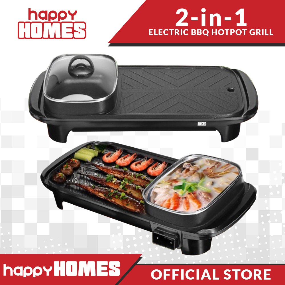 2 in 1 Korean Electric Samgyeopsal Griller and Shabu-Shabu Hot Pot ...