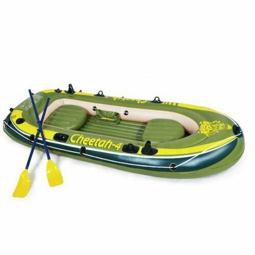 CHEETAH 4 Person Inflatable Fishing Kayak PVC Adult With Oar Inflatable ...