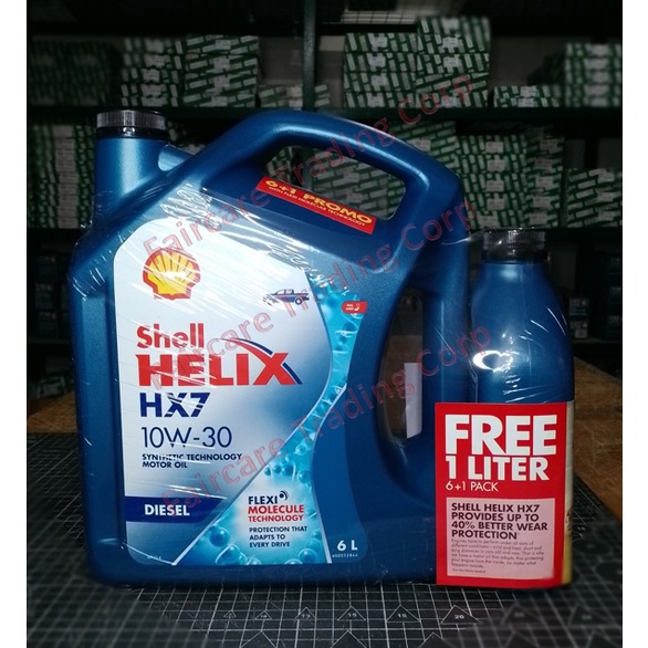 Shell Helix Diesel HX7 10W-30 Semi-Synthetic Diesel Engine Oil 6Liter ...