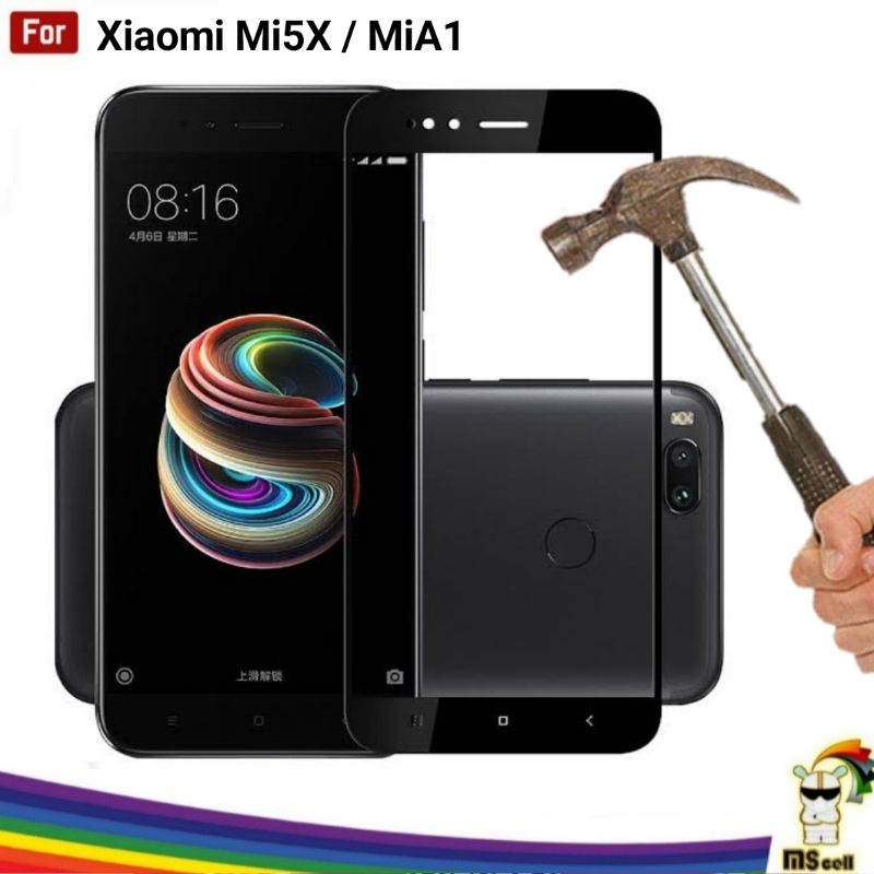 LAYAR Tempered Glass Color Mi5X Mi5-X Mi 5X - 3D. Color. Anti-scratch Glass. Tg Color.Redmi 5X ...