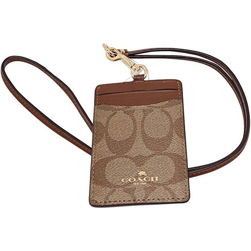 Work Permit Card Holder Leather Factory Badge Tag Sling Bus Lanyard Id ...