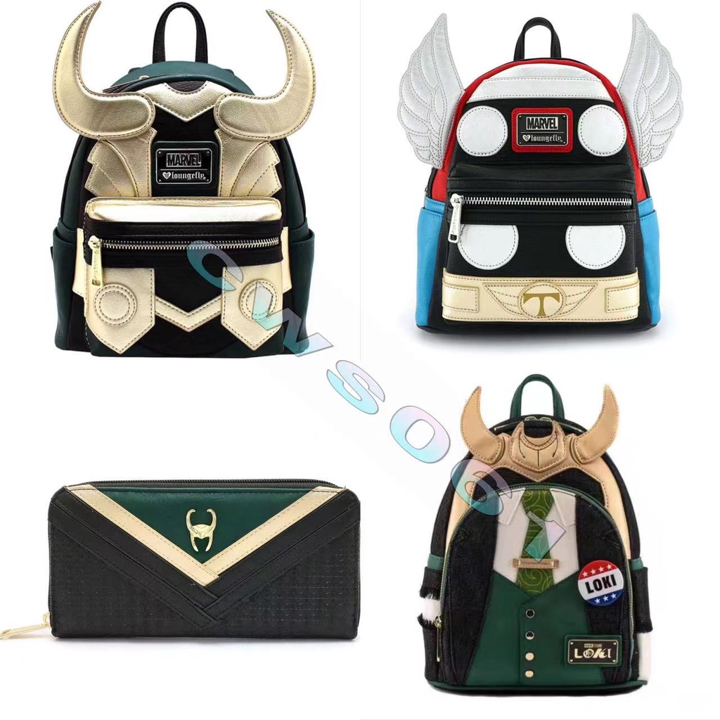 FUNKO Marvel Travel PU Leather Shoulder Bags Loungefly Backpacks Loki ...