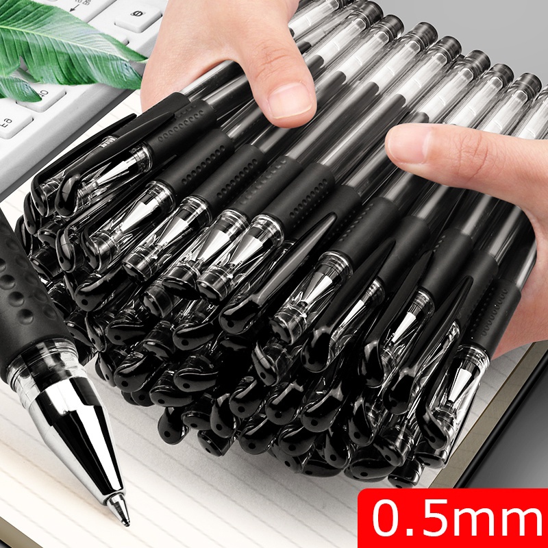 Antiskid Rubber Bullet Head Pointy Gel Pen / Students Supplies Black ...