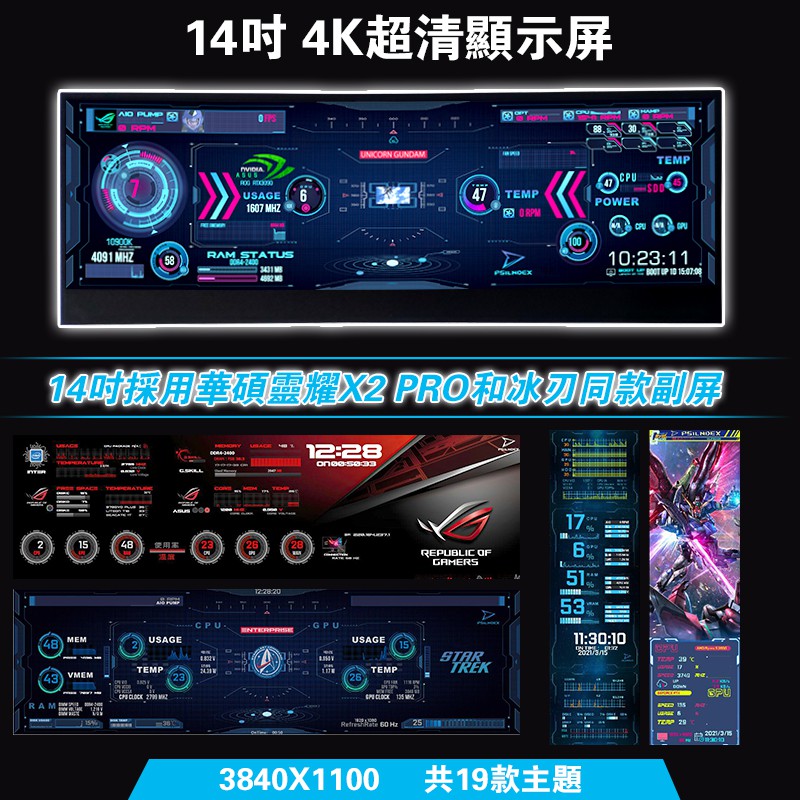 Chassis Secondary Screen Computer Hardware Temperature Monitoring ...