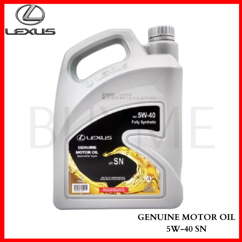 Lexus 5W-40 Fully Synthetic Motor Oil (4liters) | Shopee Philippines
