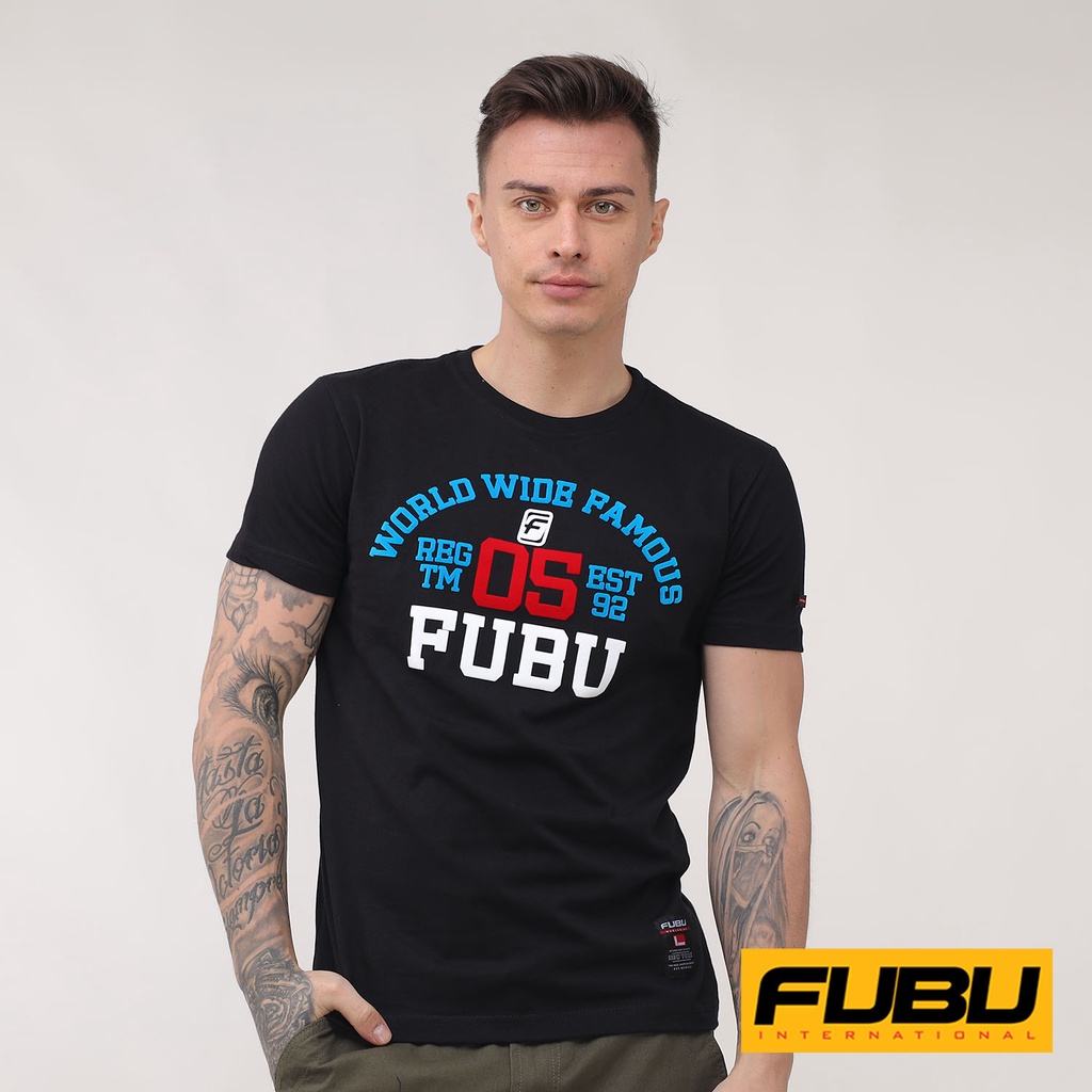 Fubu Round Neck Muscle Fit FBT01B-2860 (Black) | Shopee Philippines