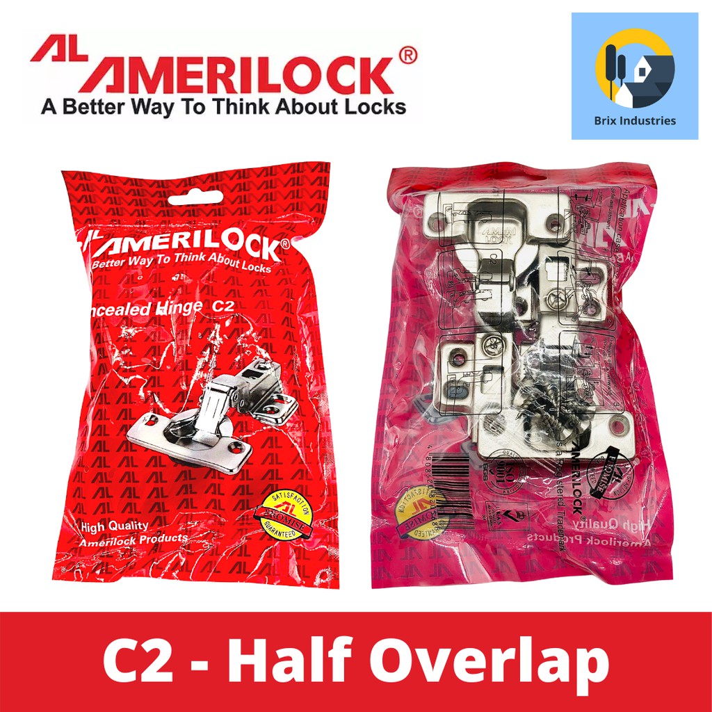 Amerilock Original Concealed Hinges C1, C2, C3 (1 Pair) Full Overlap ...