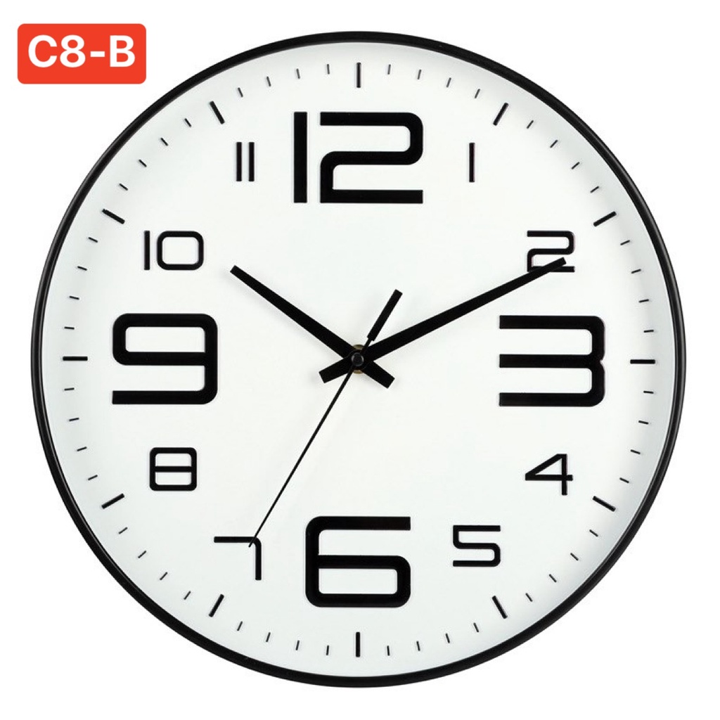 WJHOME8inch/19.8cm black and white Nordic Wall Clock Modern Design -C8B | Shopee Philippines