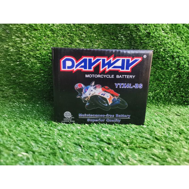 Motorcycle Dayway Battery 4L ( YTX4L - BS) | Shopee Philippines