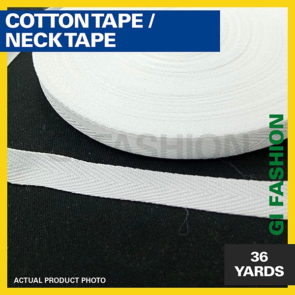 Cotton Tape / Neck Tape twill bias assorted size (per roll) | Shopee ...