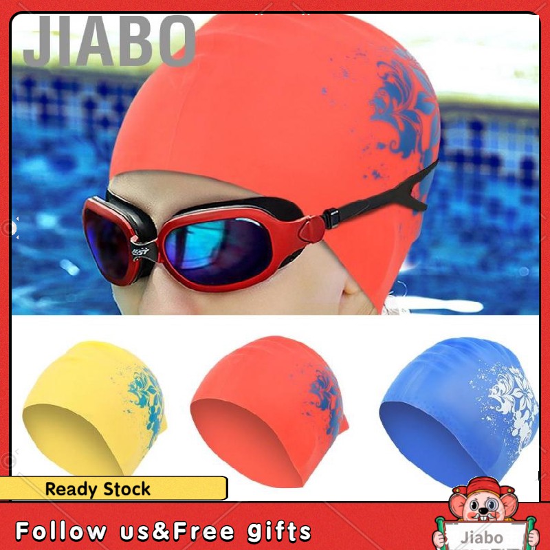[Ready Stock]Jiabo Long Hair Swim Cap Unisex Environment-Friendly ...