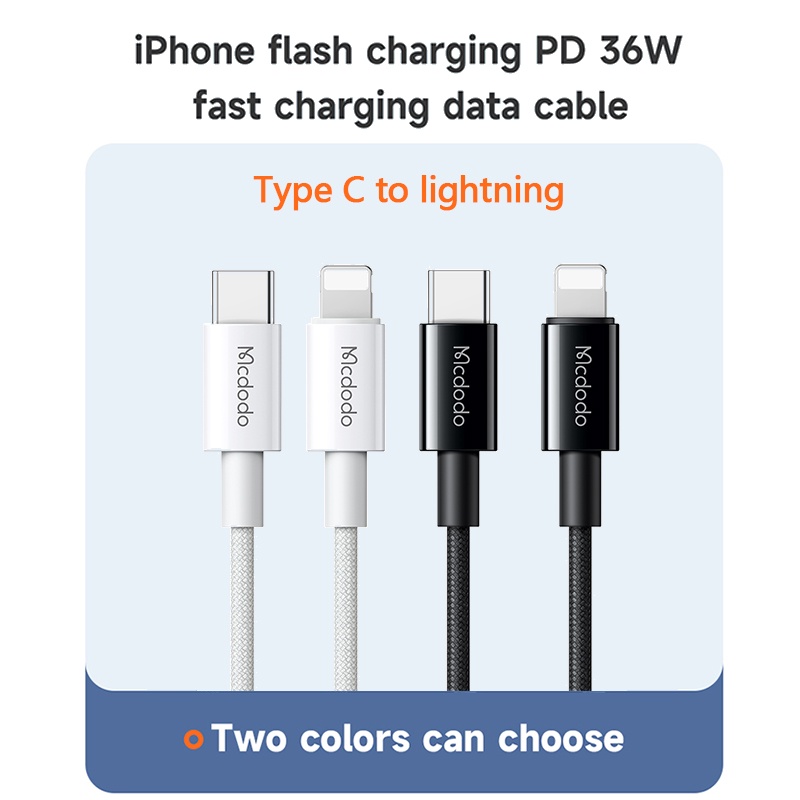 Mcdodo IOS Cable 60W / 36W PD Type-C to IP 15 14 Pro Max 13 12 11 Xr 8 ...
