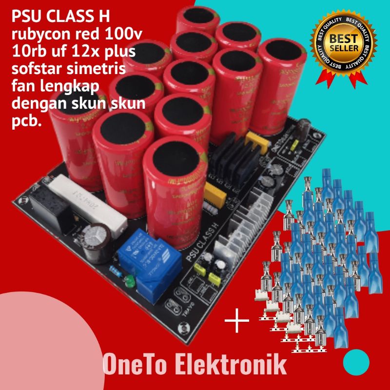 Psu CLASS H 12elco rubycon red 100v 10rb uf plus softstar symmetrical ...