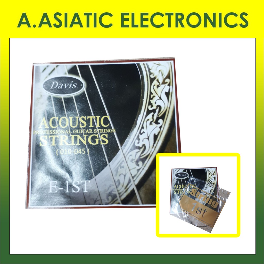 Davis No. 1 Acoustic Guitar String (E-1ST 009-045) | Shopee Philippines