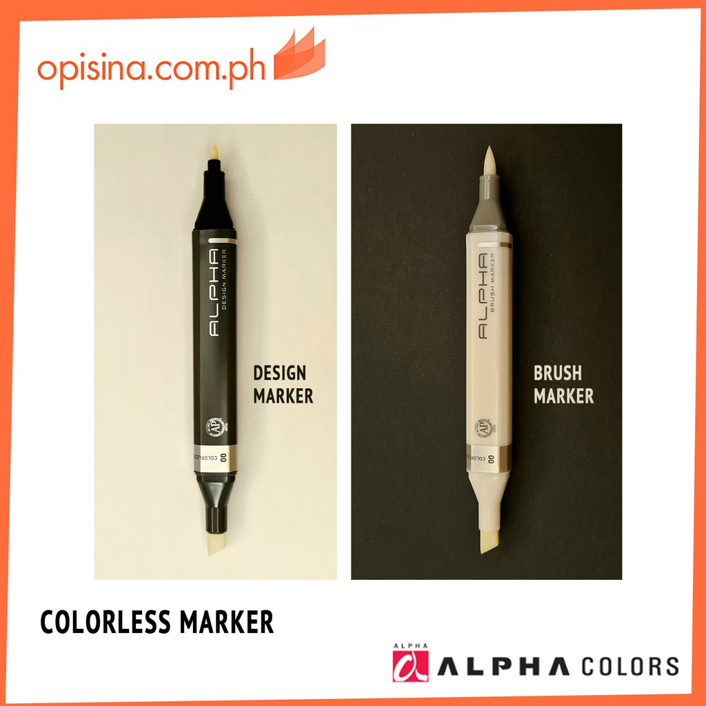 ALPHA COLORLESS MARKER 00 (DESIGN BLENDER , BRUSH BLENDER) | Shopee ...