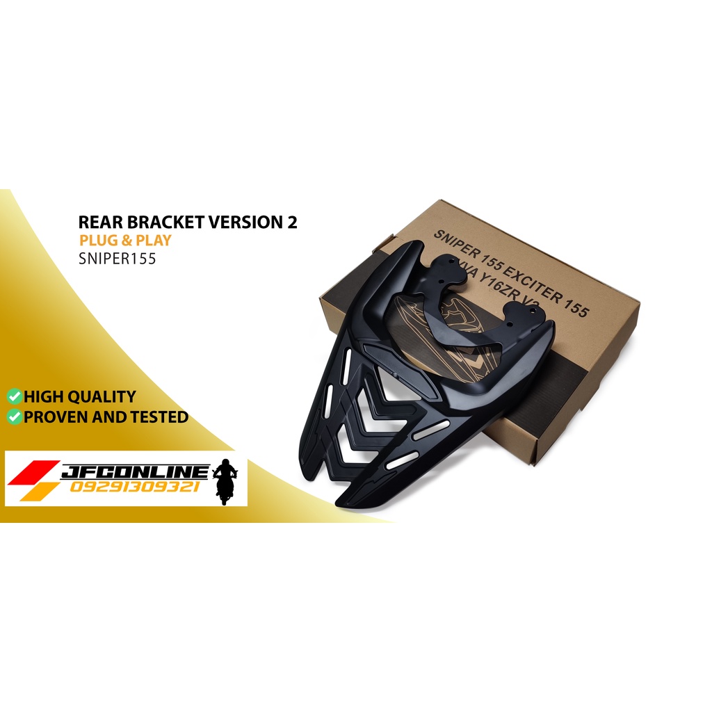 VERSION 2 Rear Bracket Top Box Bracket Sniper155 Heavy Duty | Shopee ...