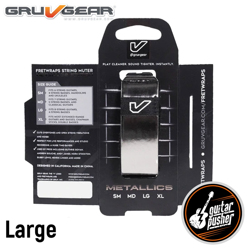 Gruv Gear FretWraps Metallics Edition Titanium 1-Pack (Small, Medium ...