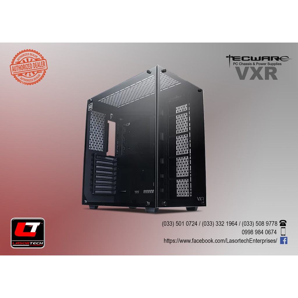 Tecware VXR Dual Tempred Glass ATX Casing |BLACK | Shopee Philippines
