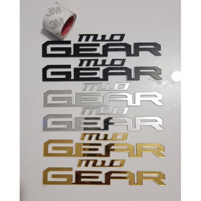 MIO GEAR EMBLEM (PAIR) Embossed acrylic | Shopee Philippines