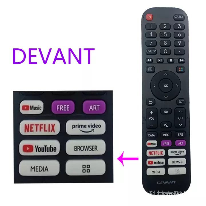 FOR devant 55UHD202 MODEL Smart TV remote | Shopee Philippines