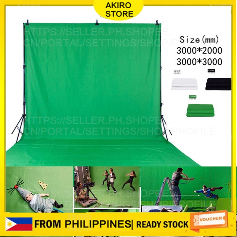 【COD】2x3m Photography Backdrop Smooth Muslin Cotton Green screen for ...