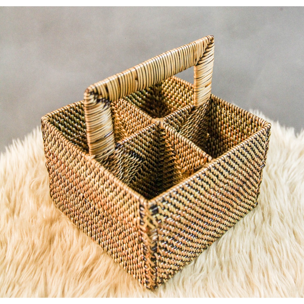 Square Utensils Holder with Four Partitions | Shopee Philippines