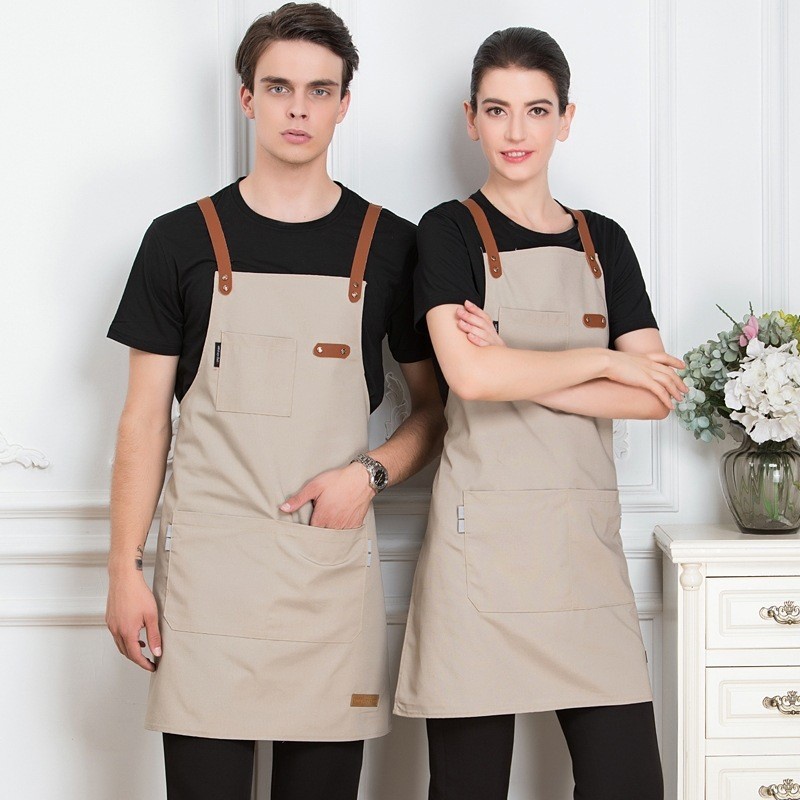 Waterproof apron canvas waiter overalls denim apron thickened kitchen ...