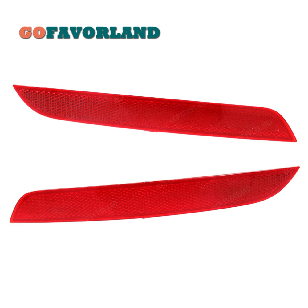 Rear Pair Bumper Reflector Light Trim Left Right Side Plastic Red ...