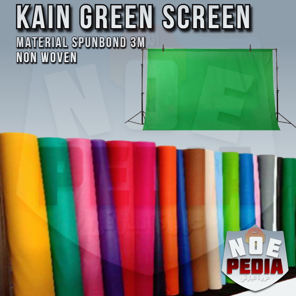 Green Screen Fabric Backdrop Background 3m Spunbond For Stand 3m ...
