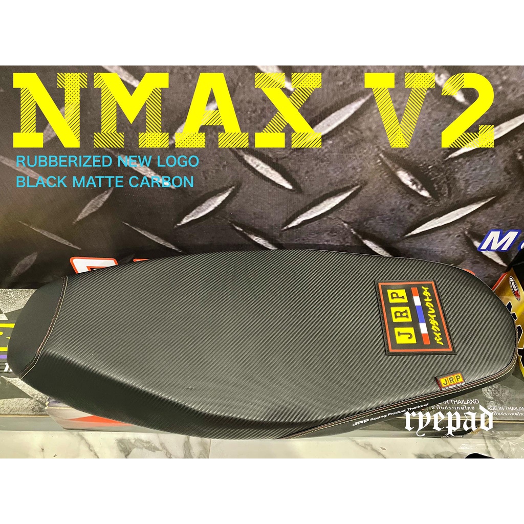 JRP RUBBERIZE NEW LOGO, FLAT SEAT, BLACK MATTE CARBON - YAMAHA NMAX V2 ...